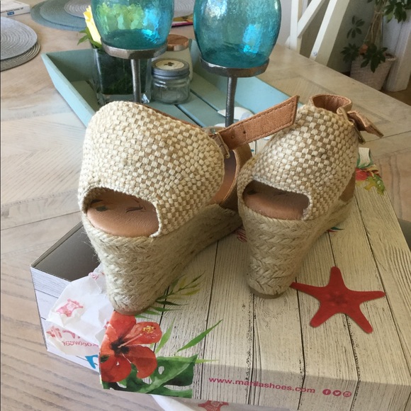 Marila | Shoes | Leather Wedge Sandals | Poshmark